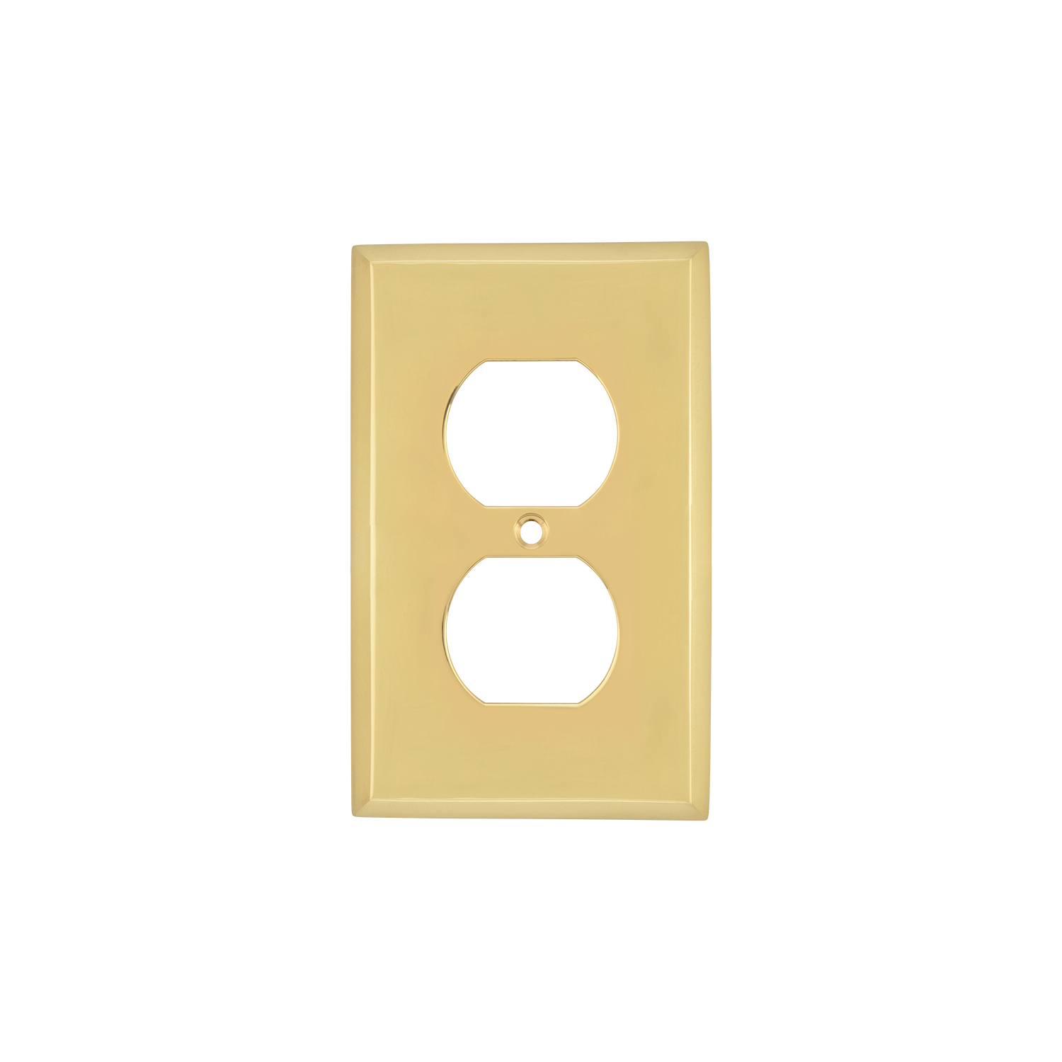 New York Switch Plate with Outlet in Unlacquered Brass – Nostalgic ...