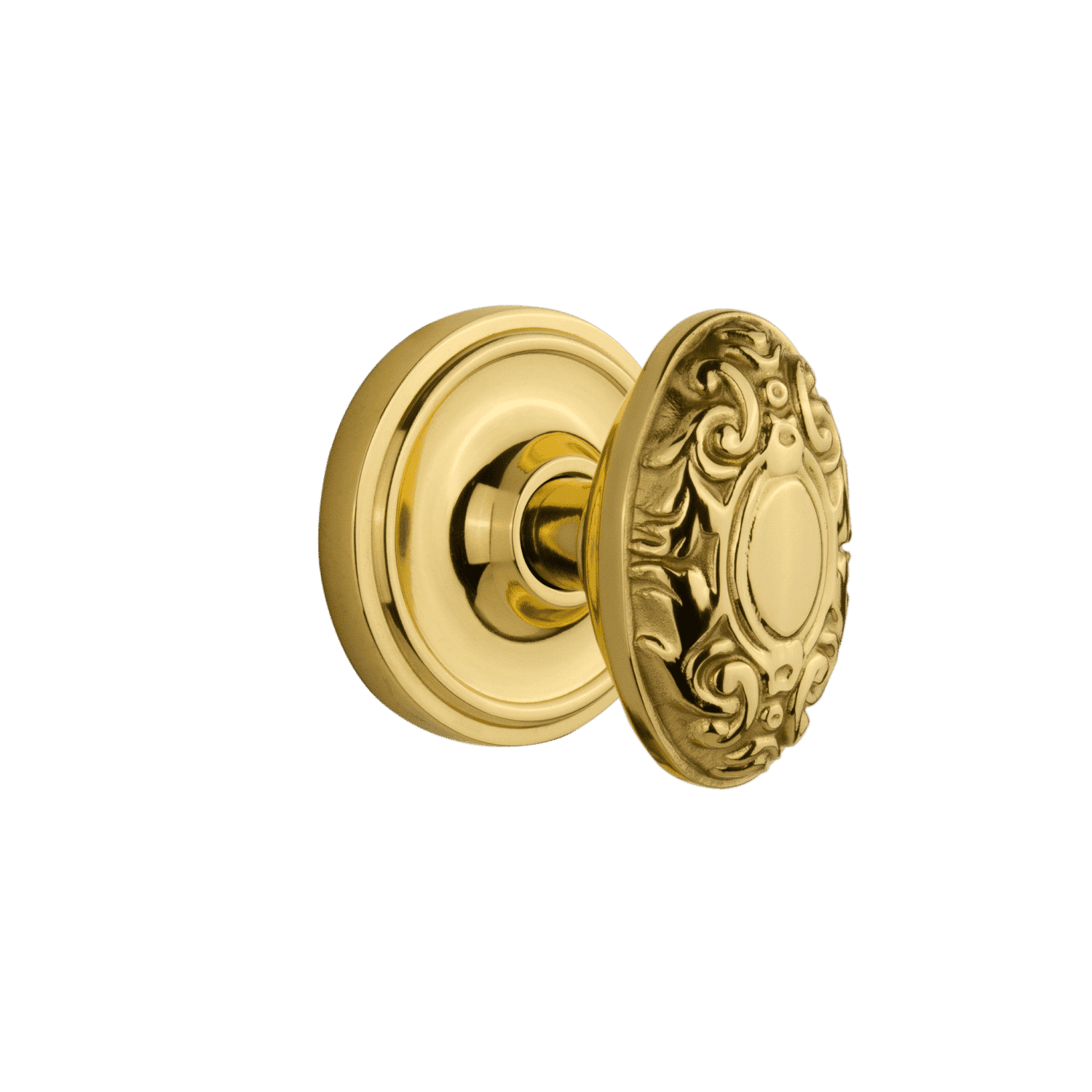 Classic Rosette with Victorian Knob in Unlacquered Brass – Nostalgic ...