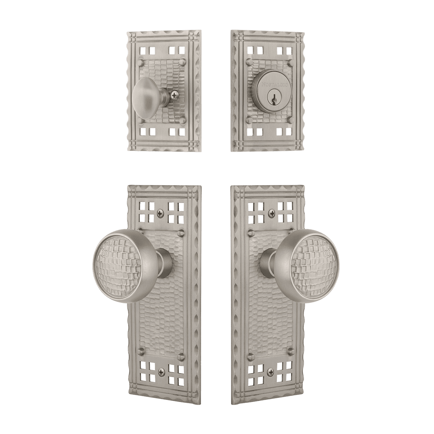 Craftsman Entry Set with Craftsman Knob in Satin Nickel – Nostalgic ...