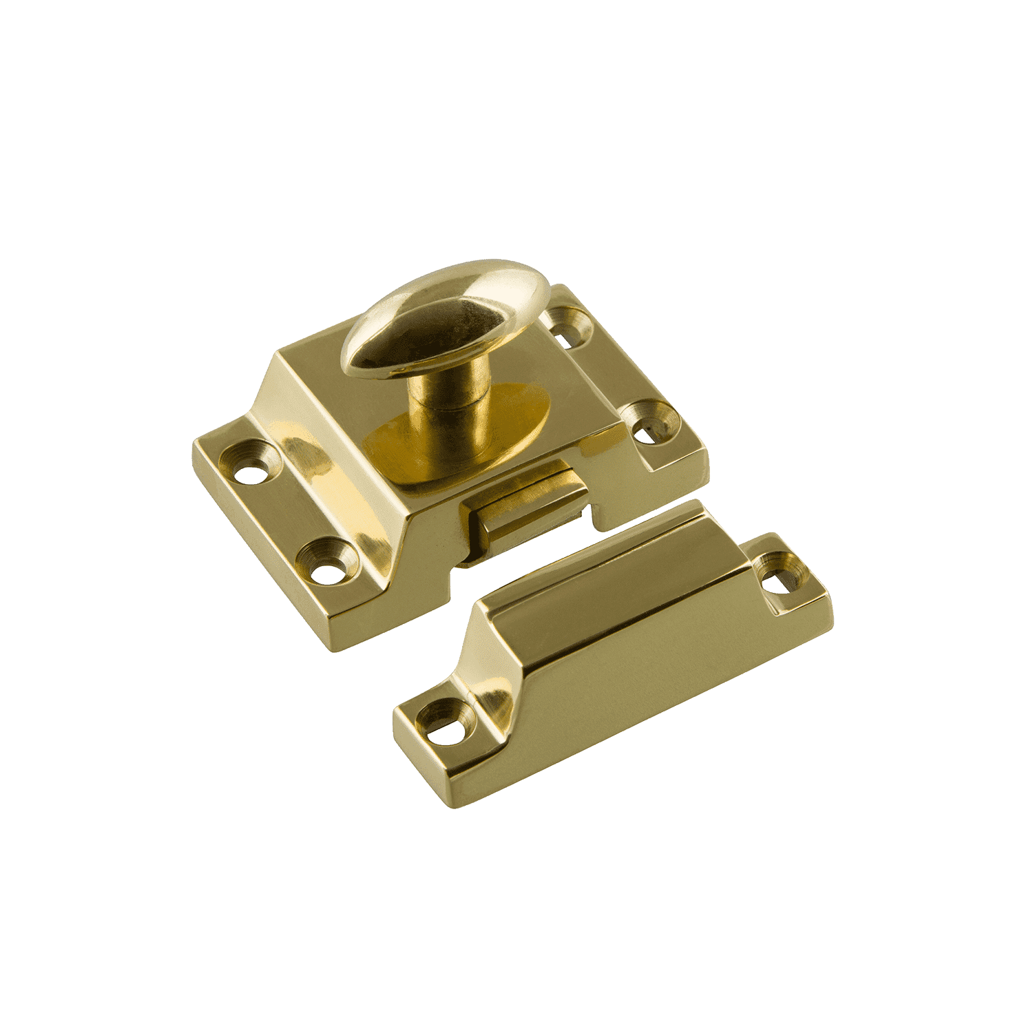 Plain Flush Catch in Polished Brass – Nostalgic Warehouse