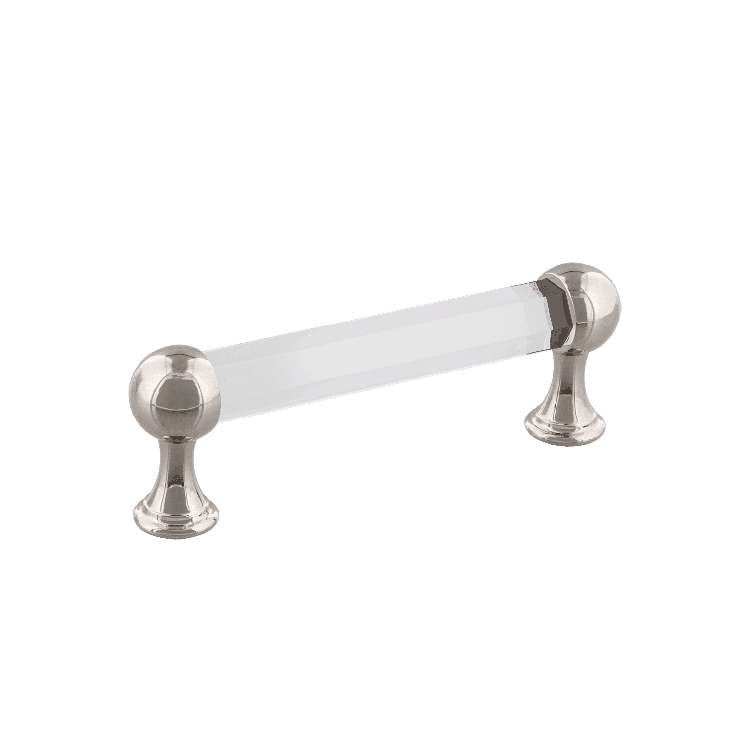 Crystal Handle Pull 3.75" On Center in Polished Nickel – Nostalgic ...