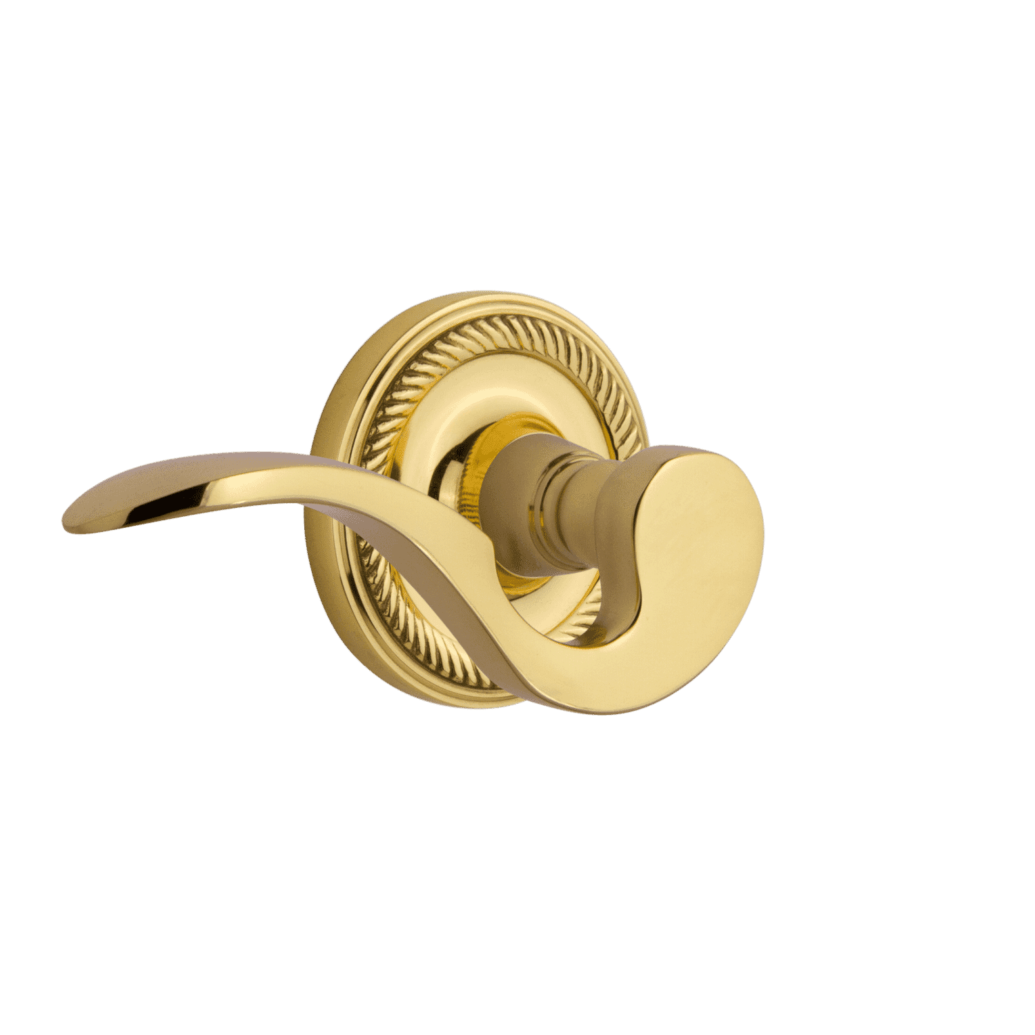 Rope Rosette with Manor Lever in Polished Brass – Nostalgic Warehouse